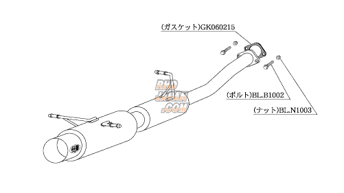 Kakimoto Racing HYPER FULLMEGA N1+ Rev. Muffler Exhaust System - Forester SG5 - RHDJapan