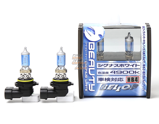 Bellof Halogen Light Bulb iBEAUTY Cygnus White 4900K - HB4 - RHDJapan