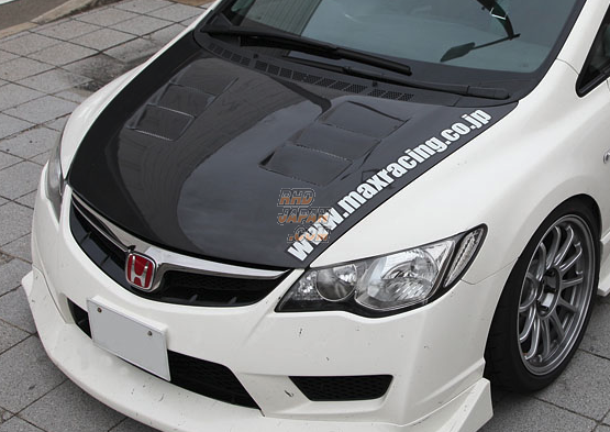 Max Racing Aero Bonnet Hood Vented FRP - Civic FD2 Type-R - RHDJapan