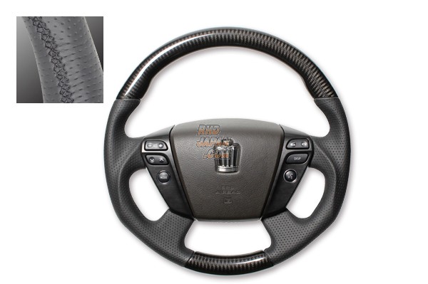 Real Steering Wheel Black Carbon Black Eurostitch - AWS21# GWS2#4 ...