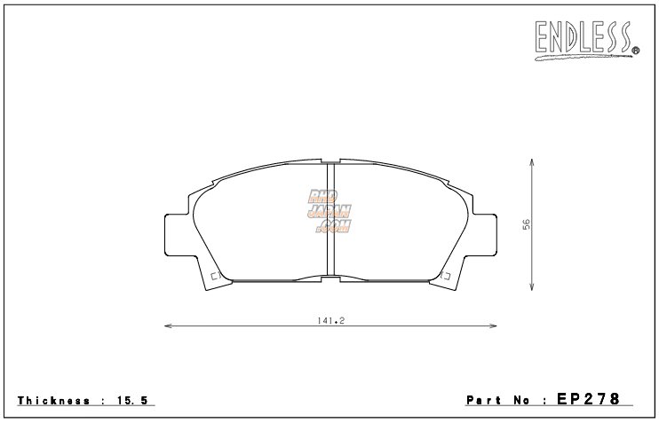 Endless Brake Pads Full Set Type MX72 - AE101 AE111 - RHDJapan