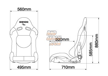 BRIDE Stradia II XL Low Max Seat - Black Low Cushion - RHDJapan
