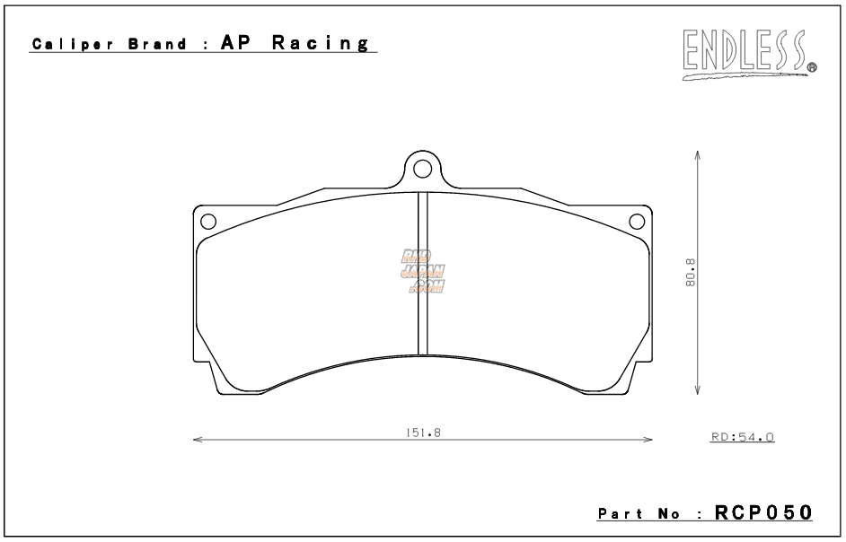 Endless Brake Pads Set CC-Rg AP Racing 6 Pot CP3558/CP3894/CP5555 ...