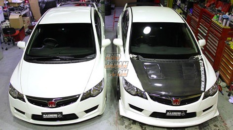 Max Racing Front Half Lip Spoiler Carbon Fiber - Civic Type-R FD2 ...