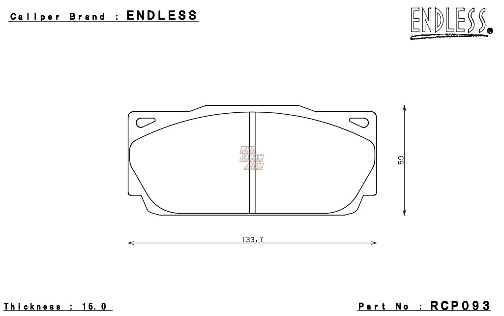 Endless Brake Pads Set Type-R Endless Caliper - RCP093 - RHDJapan