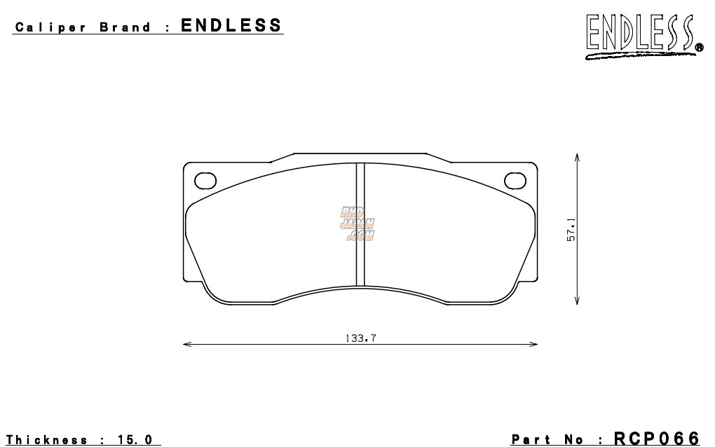 Endless Brake Pads Set Type-R Endless Caliper - RCP066 - RHDJapan