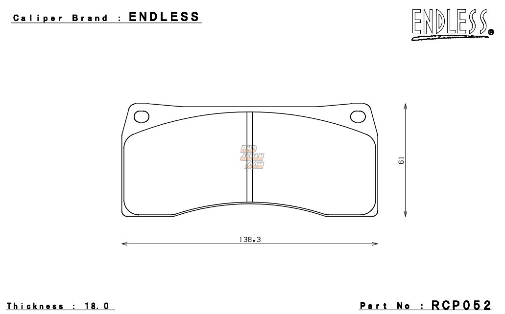 Endless Brake Pads Set Type-R Endless Caliper 6POT / Racing BIG4 ...