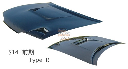 STOUT Aero Bonnet Hood Type R Twill Weave Carbon - S14 Zenki - RHDJapan