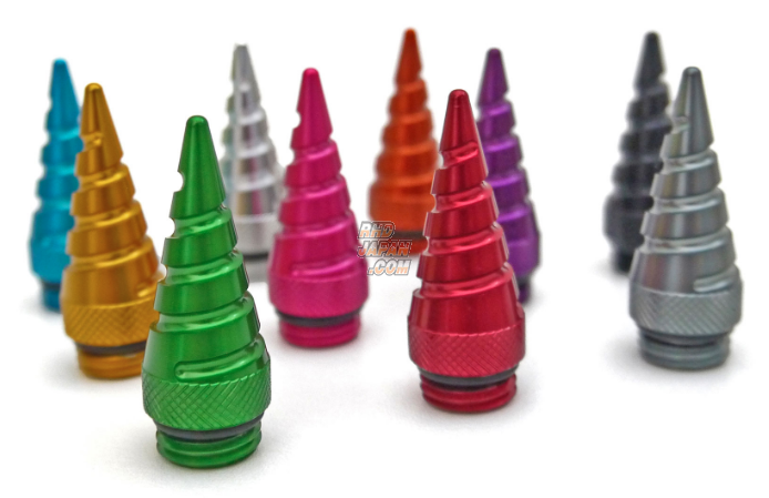 326 Power Duralumin Lug Nut Drilled Caps Set - Medium Gunmetalic - RHDJapan