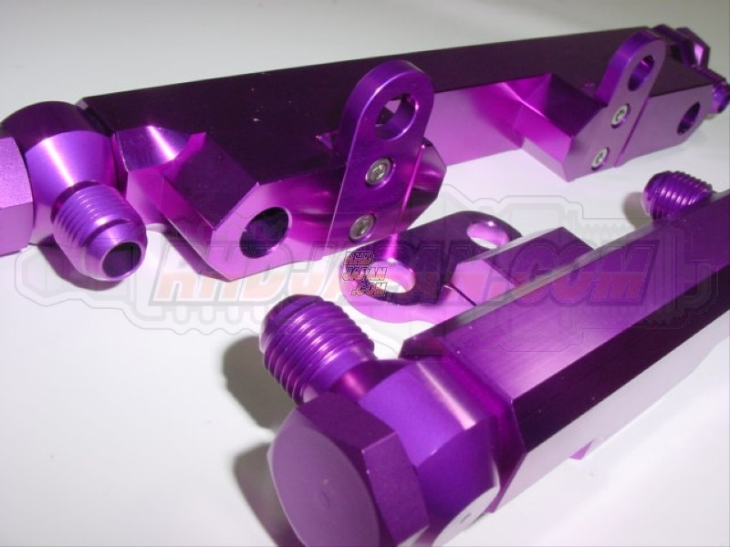 Super Now High-Flow Fuel Delivery Rail Set Purple - FC3S - RHDJapan
