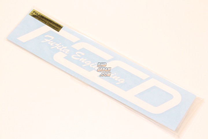 Fujita Engineering FEED Logo Sticker 4×17cm - White - RHDJapan