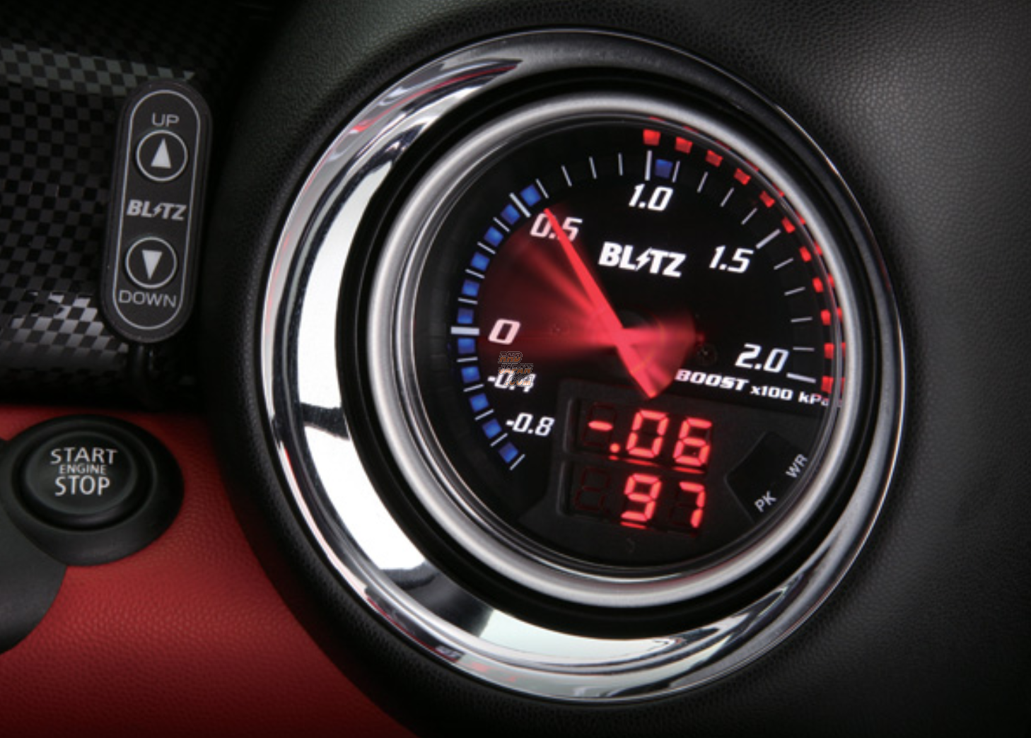 Blitz FLD Meter Flash LED Drive Boost Gauge - Direct Ignition Connection - RHDJapan