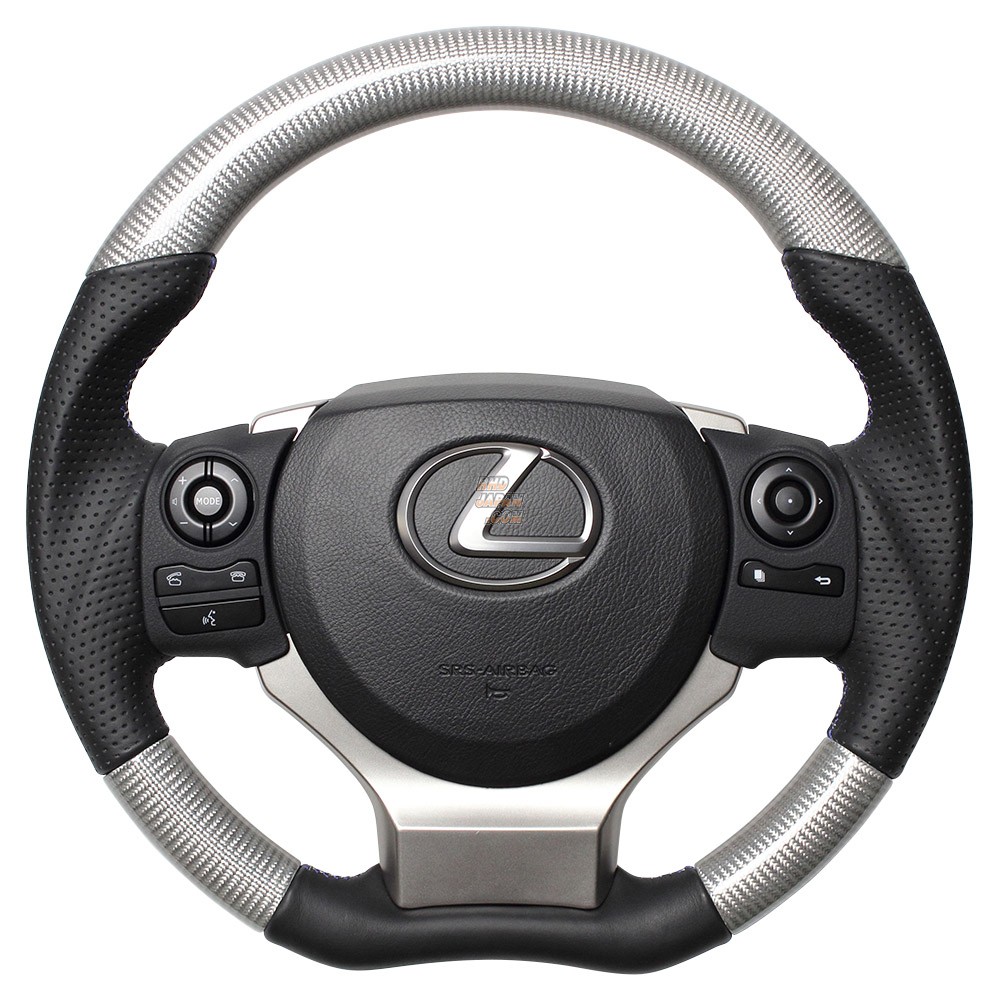 Real Premium Series Steering Wheel C-Shape Silver Carbon Blue Silver ...