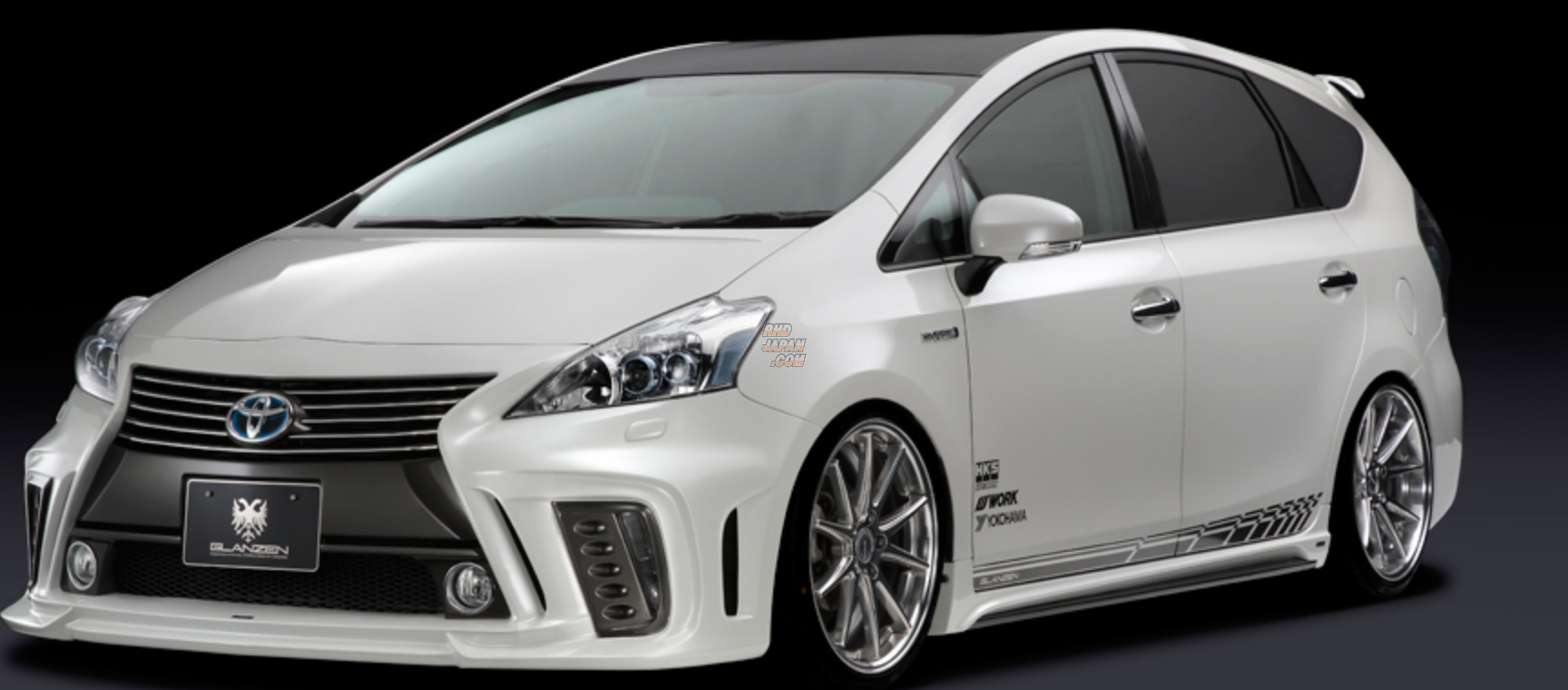 Silk Blaze Glanzen Side Decal Gun Metallic - Prius α ZVW40 ZVW41W ...