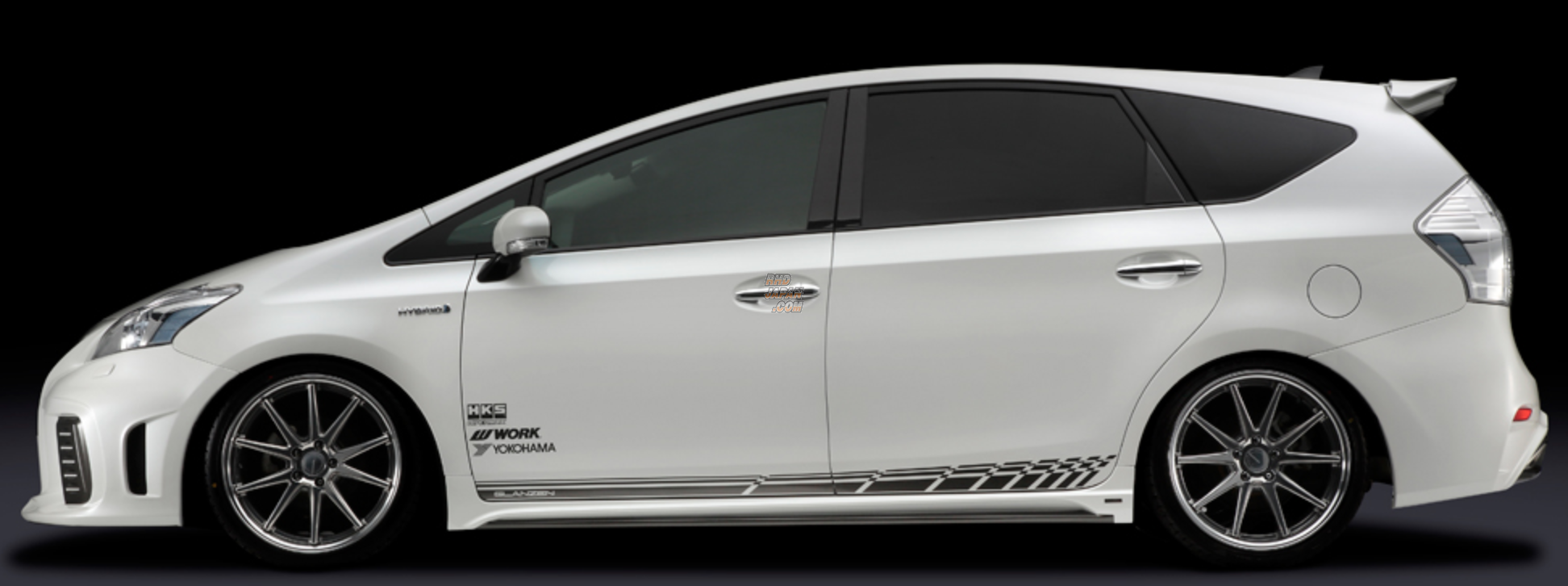 Silk Blaze Glanzen Side Decal Gun Metallic - Prius α ZVW40 ZVW41W ...