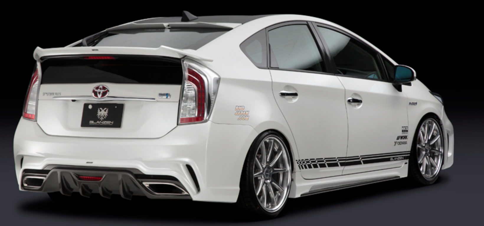 Silk Blaze Glanzen Side Decal Red - Prius ZVW30 - RHDJapan