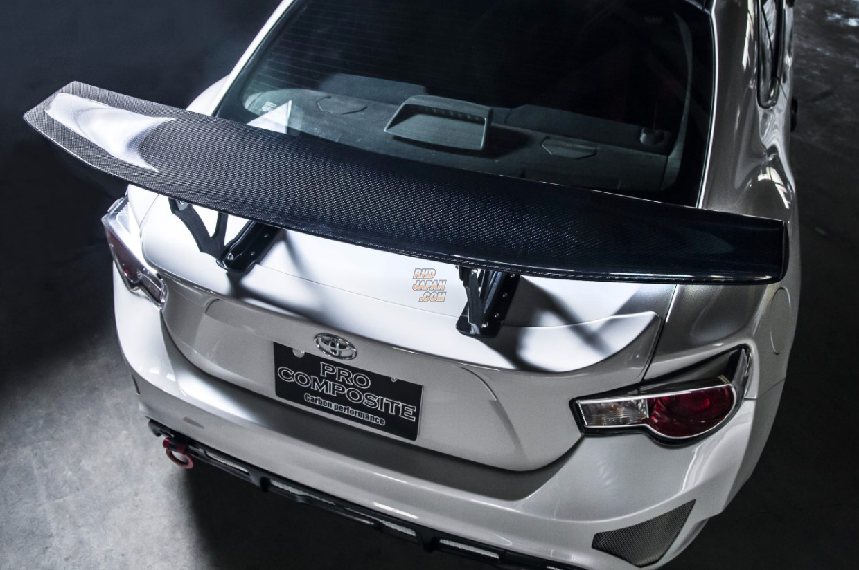 Pro Composite Rear Wing Low Drag Type 3 Wet Carbon Fiber CFRP TRD Trunk ...