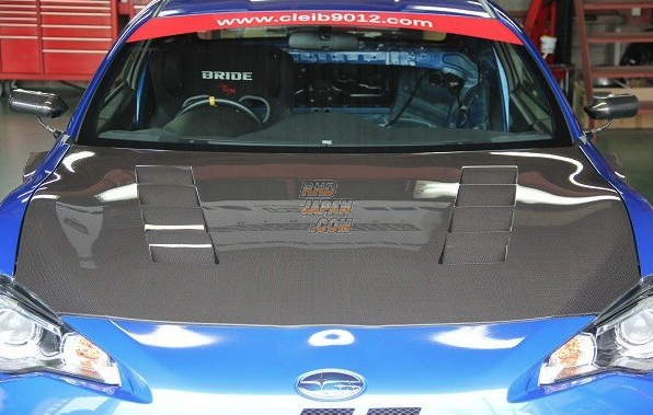 CLEIB Cooling Bonnet with Outlet Duct Dry Carbon Fiber - BRZ ZC6 86 ZN6 - RHDJapan