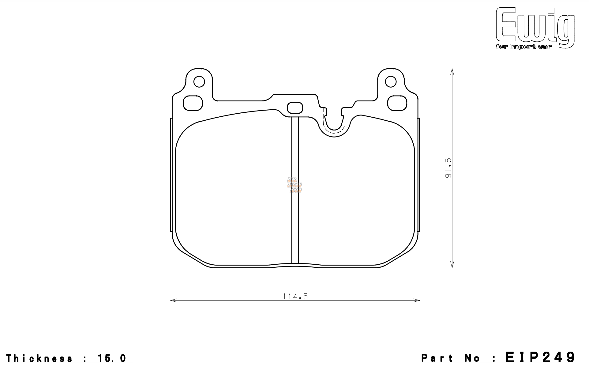 Endless Ewig Front Brake Pads Type CC-Rg - BMW Mini F54 F56 F57 John ...