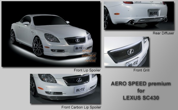 Blitz Aero Speed Premium Rear Under Diffuser Carbon Fiber - Lexus SC 430 UZZ40 - RHDJapan