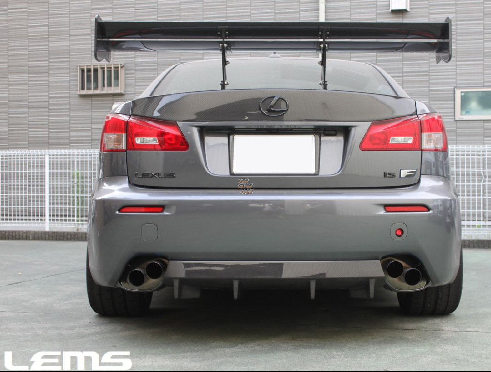 LEMS Rear Under Diffuser Dry Carbon Fiber with Clear Coating - Lexus IS ...