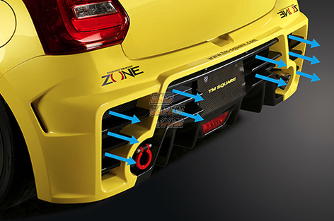 TM Square Rear Bumper Spoiler - Swift Sport ZC33S - RHDJapan