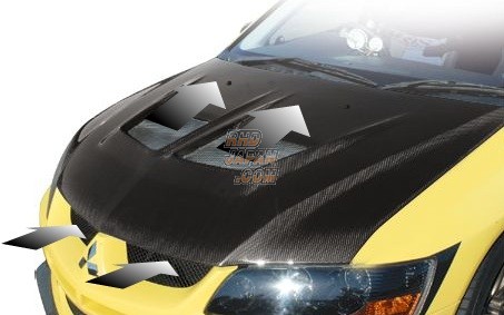 Varis Cooling Bonnet Hood Carbon - CT9A Evo VIII-IX - RHDJapan