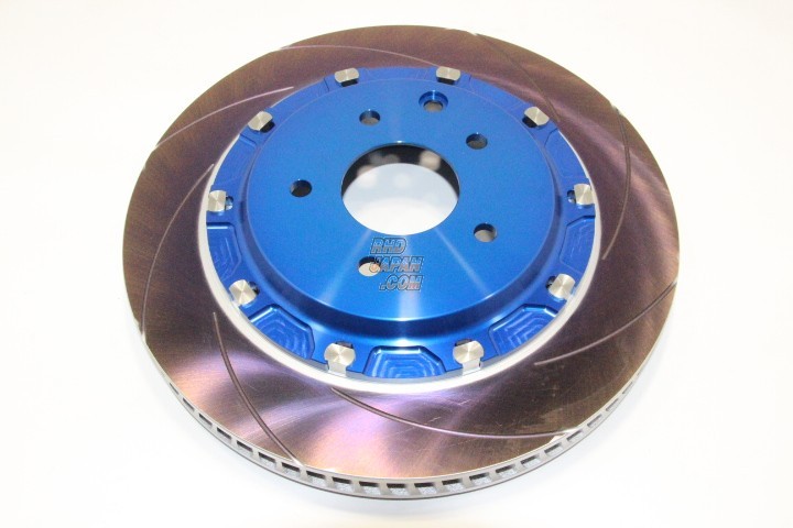 Endless Racing Curving Slit 2pc Brake Rotor Front Blue Alumite Right ...