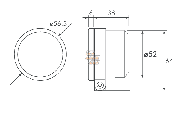 Pivot GT Gauge 52 Tachometer - Sensor Type White Illumination - RHDJapan