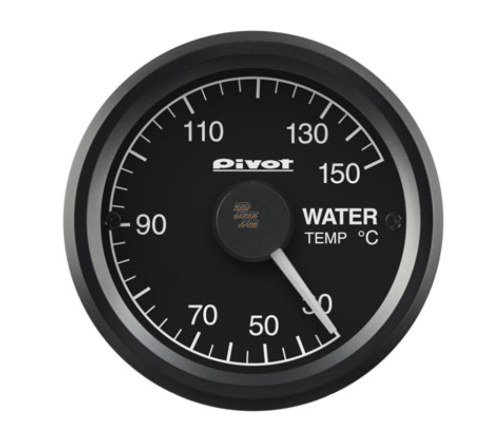 Pivot GT Gauge 52 Water Temperature Meter - Sensor Type White Illumination - RHDJapan