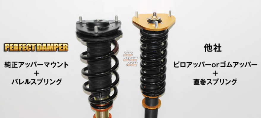 Axis-Styling Coilover Suspension Perfect Damper 6G with Upper Mount - TAHA40W - RHDJapan