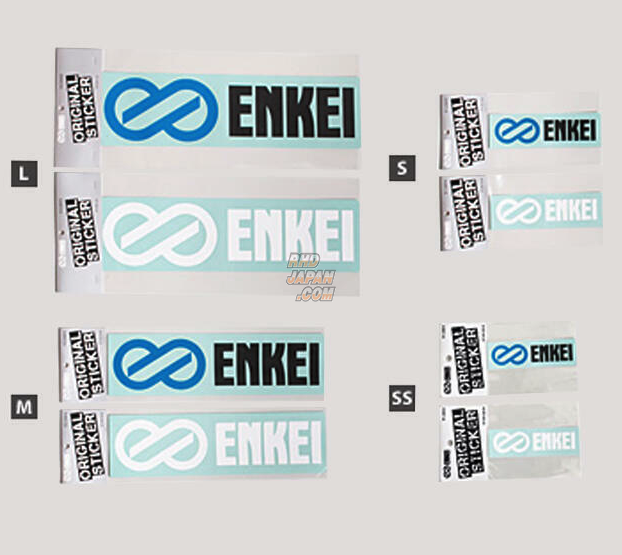 Enkei Wheel Original Sticker Enkei Logo Sticker - White L Size - RHDJapan
