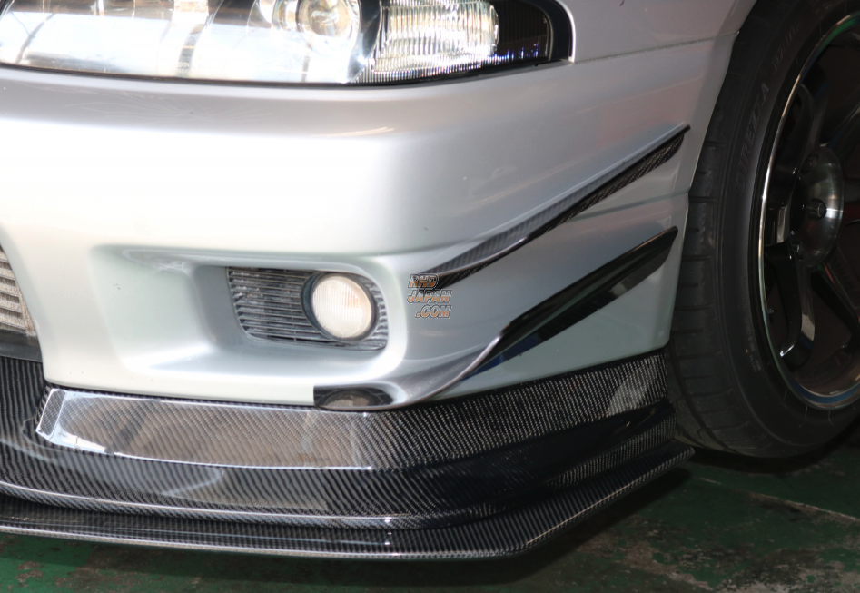 Custom Sports Mandy Front Bumper Twin Canard Set Carbon - Skyline GT-R ...