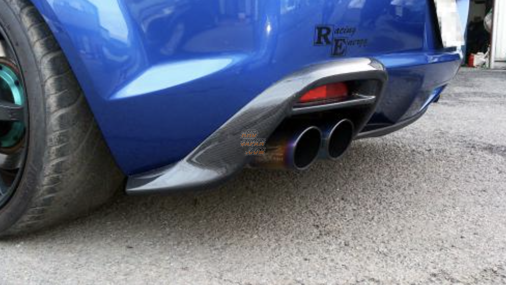 R-Magic RE Rear Bumper Muffler Garnish Set FRP Matt Black - RX-8 SE3P ...