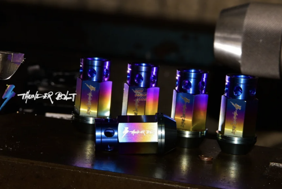 Thunder Bolt Racing-Series by J's Design Lug Nut Set Titanium - 20pc ...