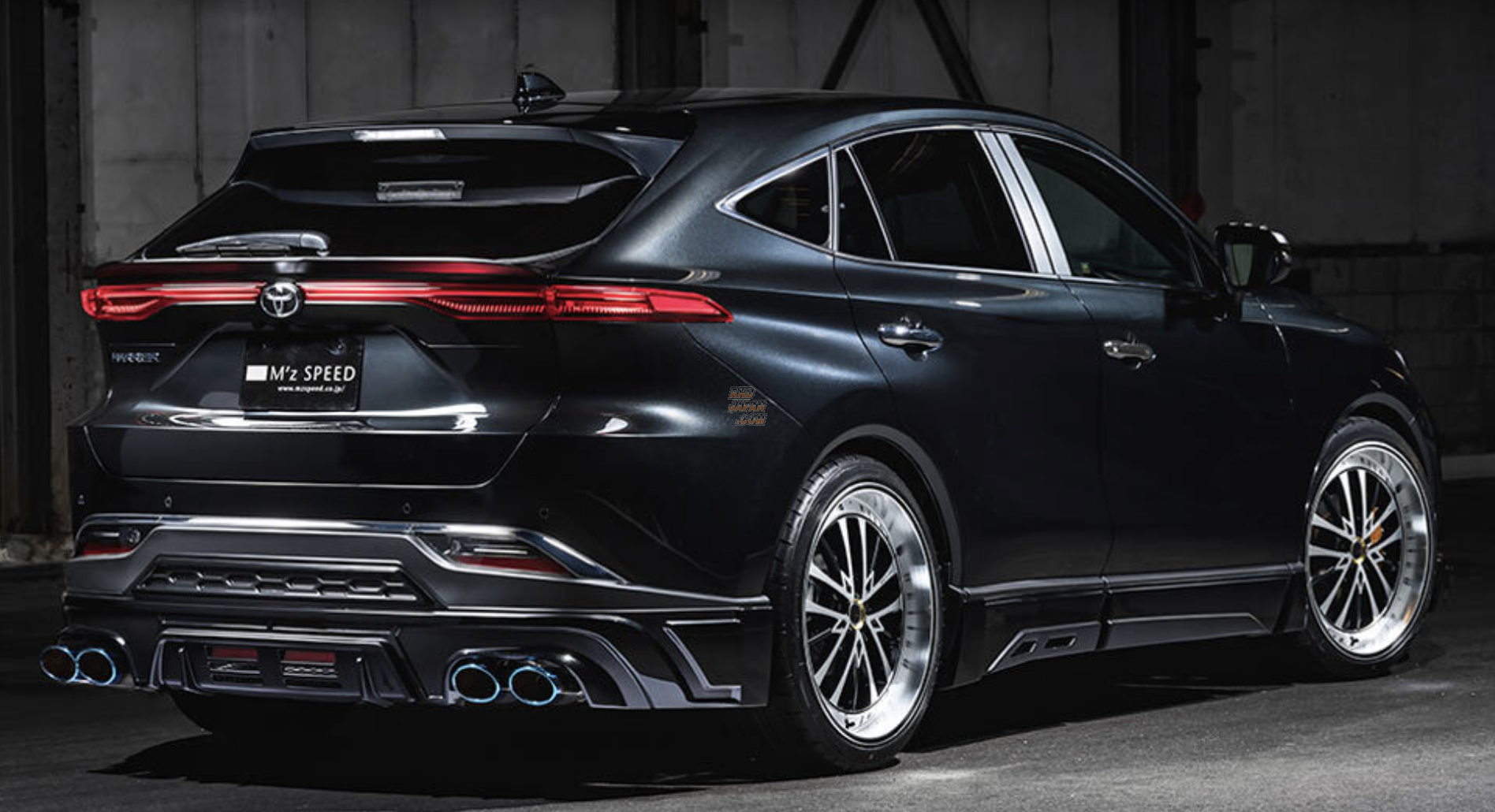 M'z Speed LUV Line Exclusive Zeus Rear Gate Spoiler ABS Precious Black ...