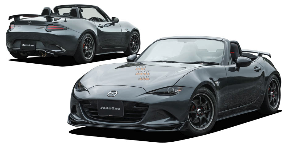 AutoExe Front Under Spoiler ND-06S Styling Kit Piano Black - Roadster ND5RC ND5RE RF NDERC NDERE ...