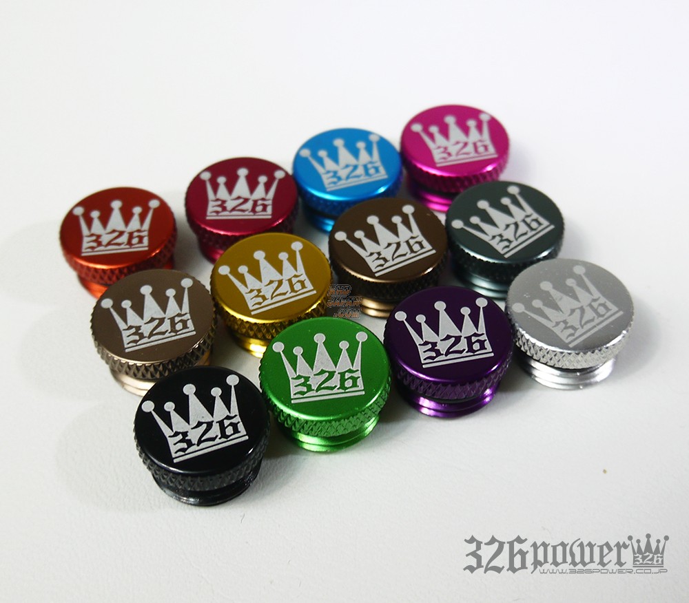 326 Power Duralumin Lug Nut Crown Caps - Red - RHDJapan