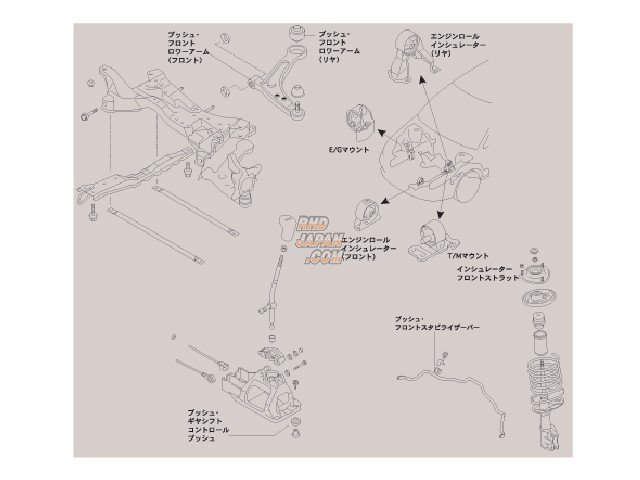 RALLIART Rear Shock Upper (B) Bushing - CT9A - RHDJapan