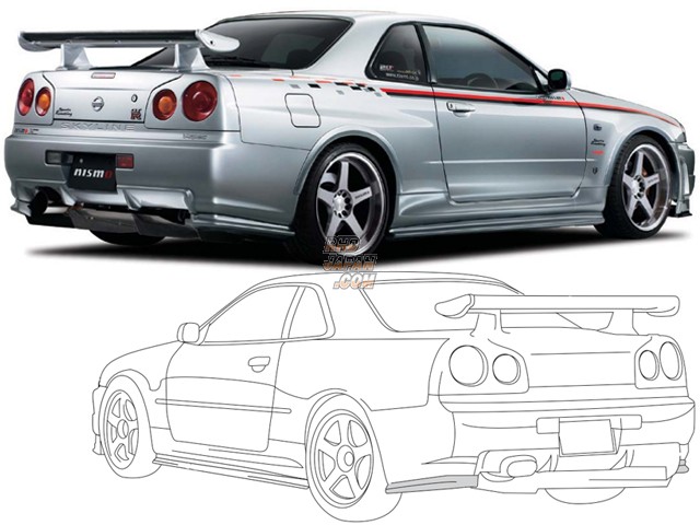 Nismo S-Tune Aero Body Kit Rear Side Under Spoiler Set - BNR34 - RHDJapan