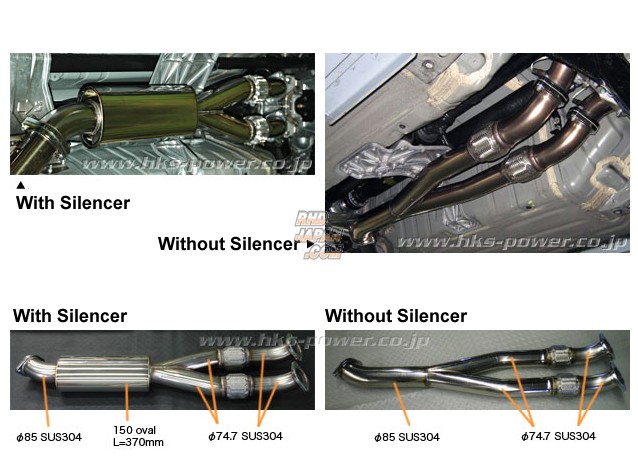 HKS Stainless Center Pipe without Silencer - GT-R R35 - RHDJapan