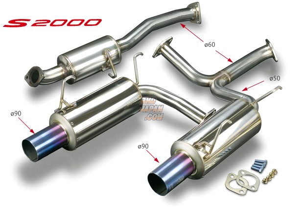 Toda Racing High Power Muffler Exhaust System - S2000 AP1 AP2 - RHDJapan