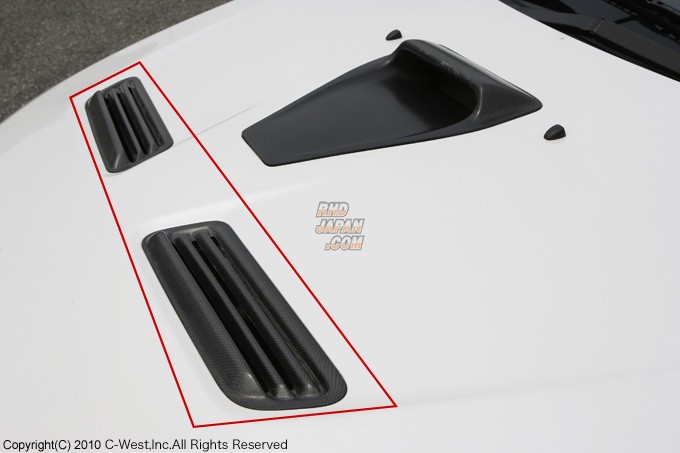 C-West Bonnet Air Outlet Duct Set EVO X CZ4A - RHDJapan