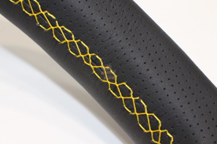 J's Racing Sports Steering Wheel - Carbon Black Leather Yellow Stitch ...