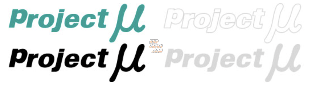 Project Mu Original Sticker Projectμ - White 57mm x 200mm - RHDJapan