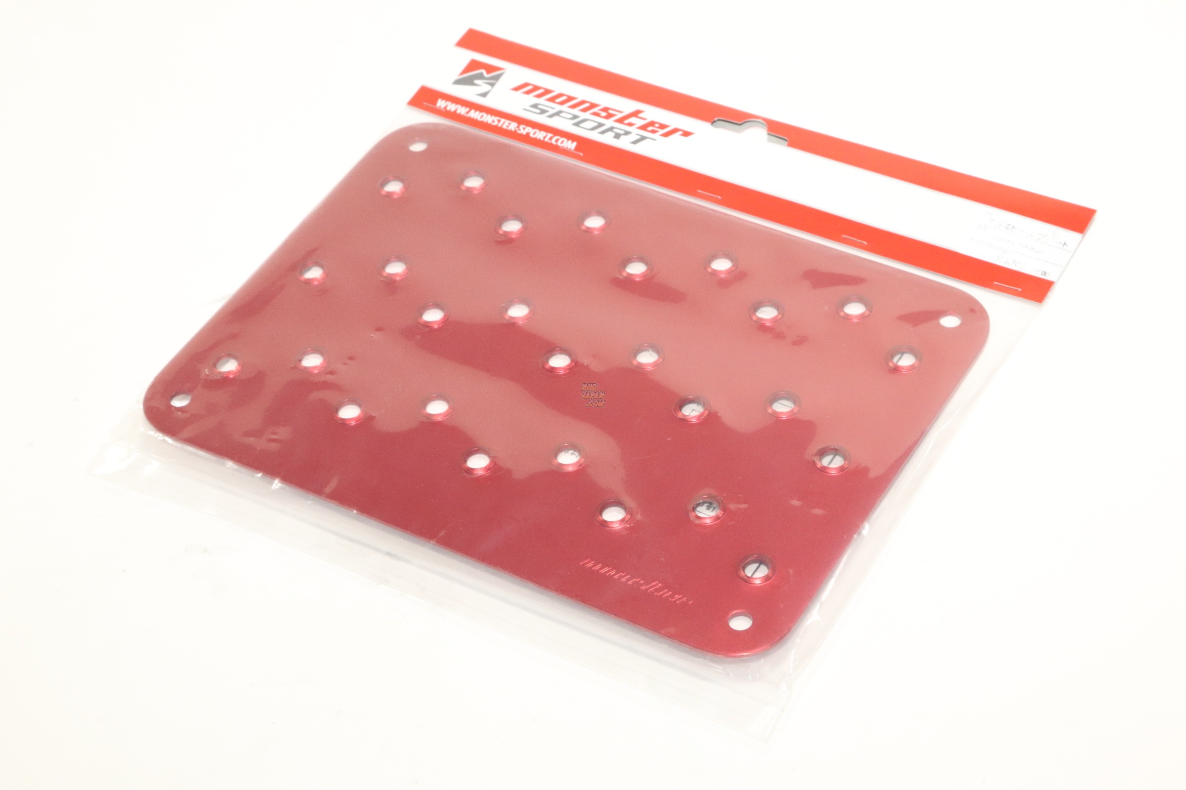 Monster Sport Aluminum Heel Plate - Red Almite - RHDJapan