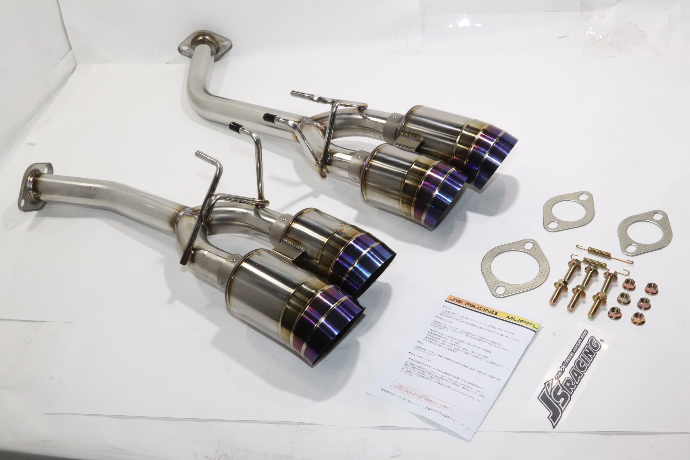 J's Racing Exhaust Plus Dual Semi-Titanium 70RS - FK2 - RHDJapan