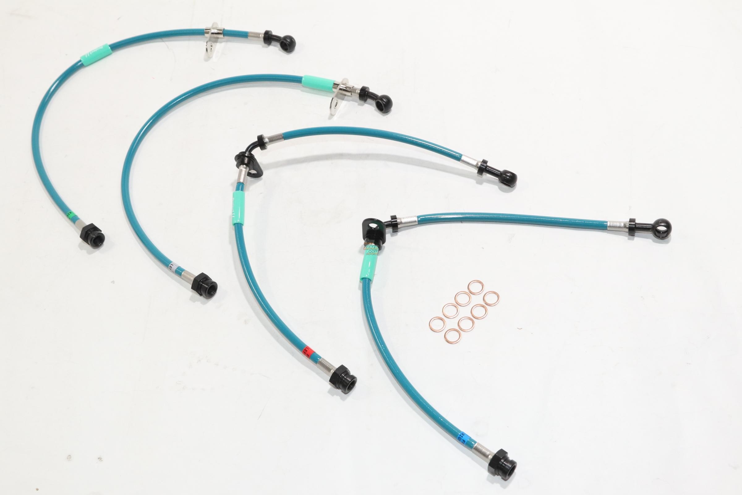 Project Mu Teflon Brake Line Steel Fittings Green - EK9 Type-R - RHDJapan