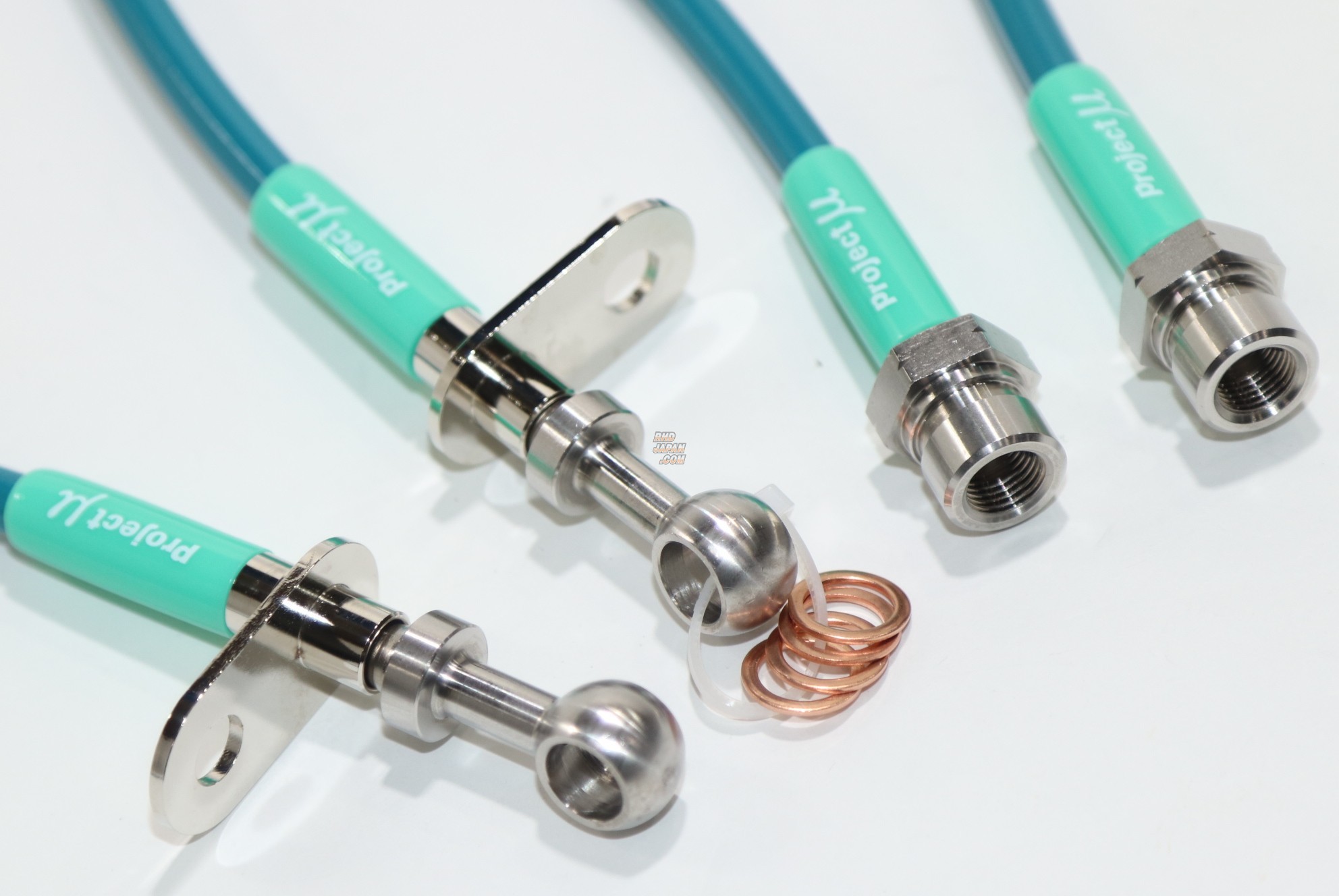 Project Mu Teflon Brake Line Stainless Fittings Green - GX100 LX100 ...