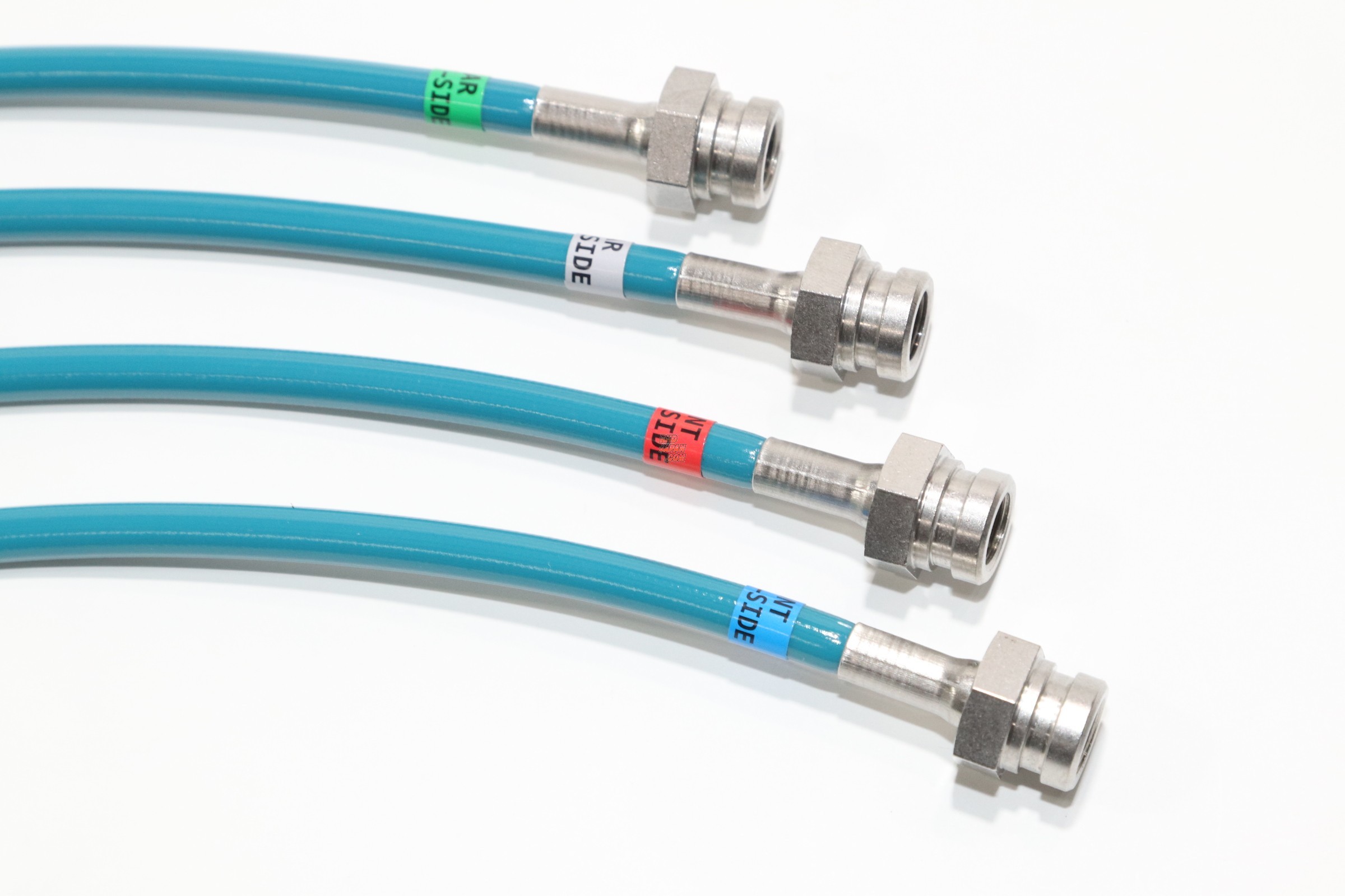 Project Mu Teflon Brake Line Stainless Fittings Green - AE85 AE86 Rear ...